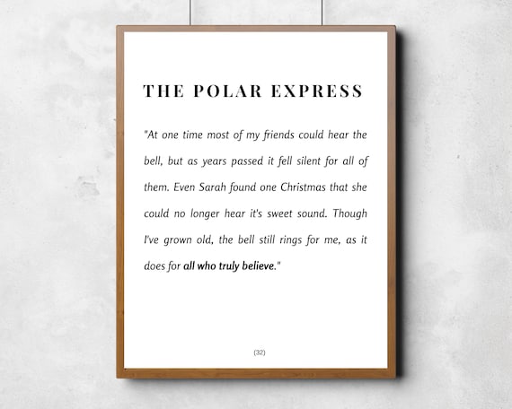 The Polar Express Printable Christmas Wall Prints the Polar | Etsy