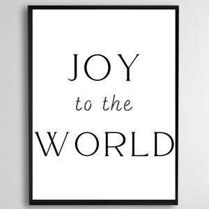 Joy to the World Printable, Christmas Song Print, Christmas Wall Art ...
