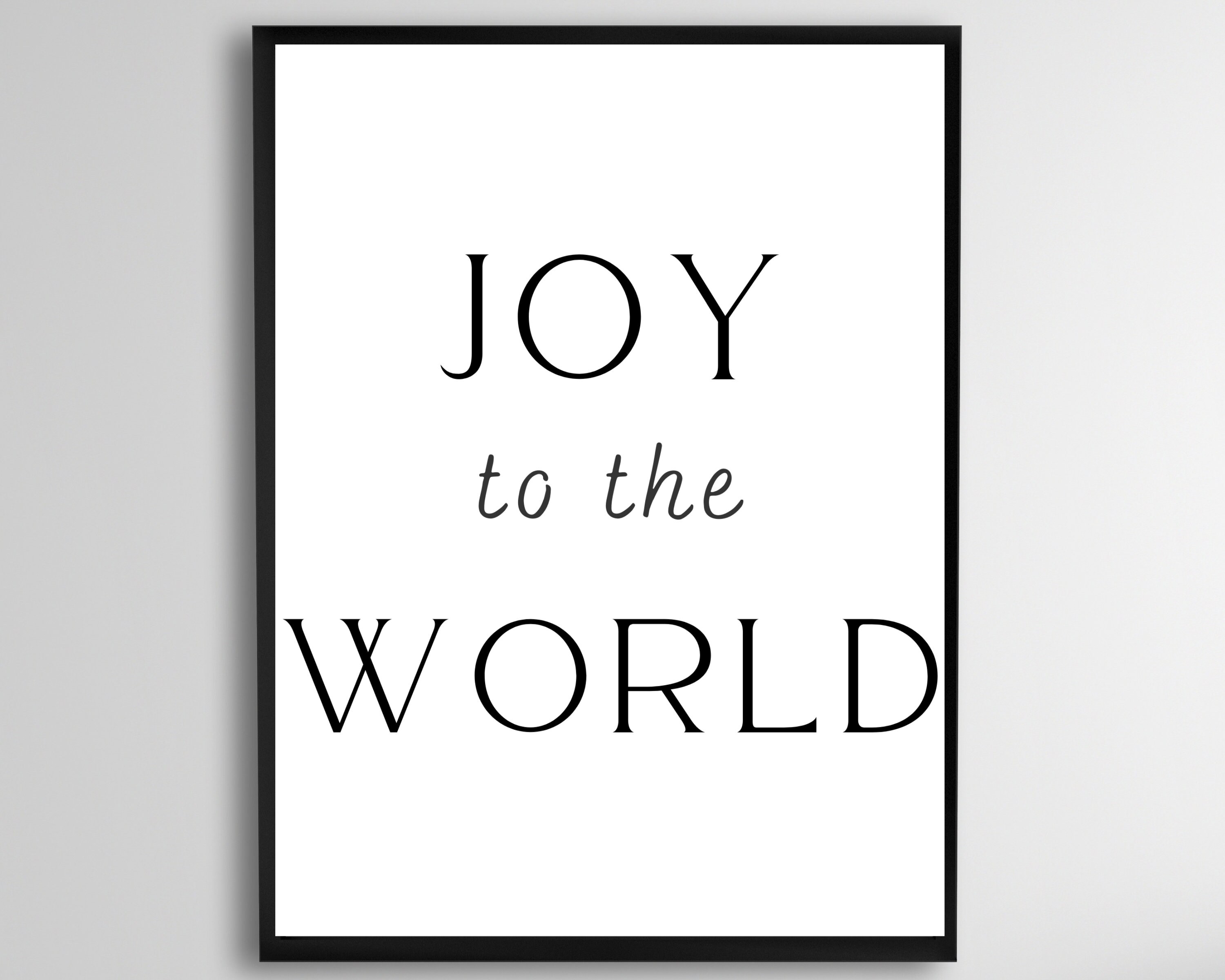 Joy to the World Printable, Christmas Song Print, Christmas Wall Art ...