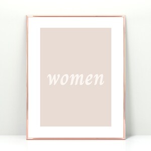 Women Printable, Women Sign, Beige Printable, Chic Women Poster, Brown ...