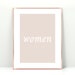 Women Printable, Women Sign, Beige Printable, Chic Women Poster, Brown ...