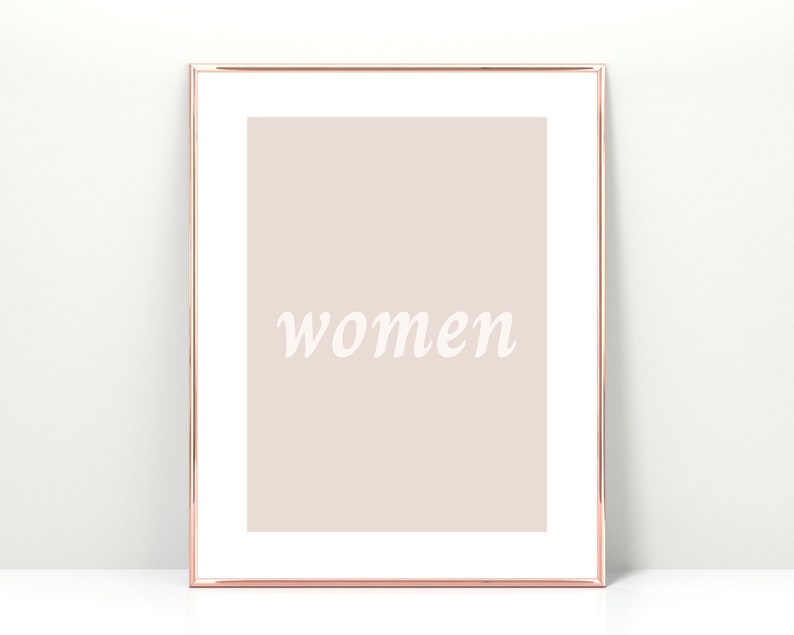 Women Printable, Women Sign, Beige Printable, Chic Women Poster, Brown ...
