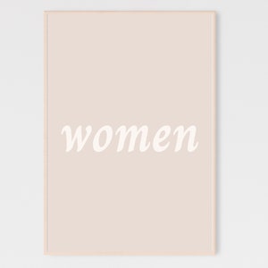 Women Printable, Women Sign, Beige Printable, Chic Women Poster, Brown ...