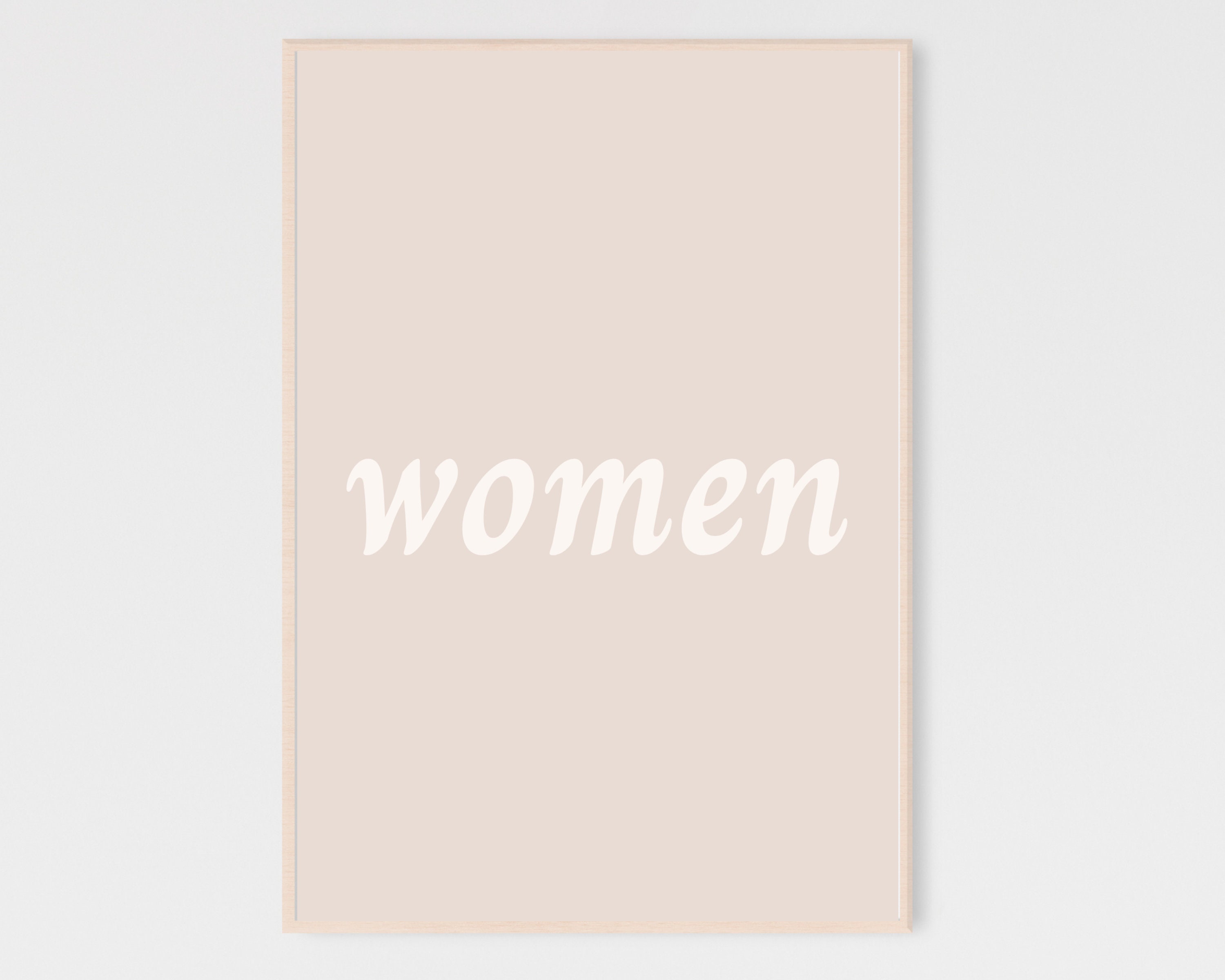 Women Printable, Women Sign, Beige Printable, Chic Women Poster, Brown ...