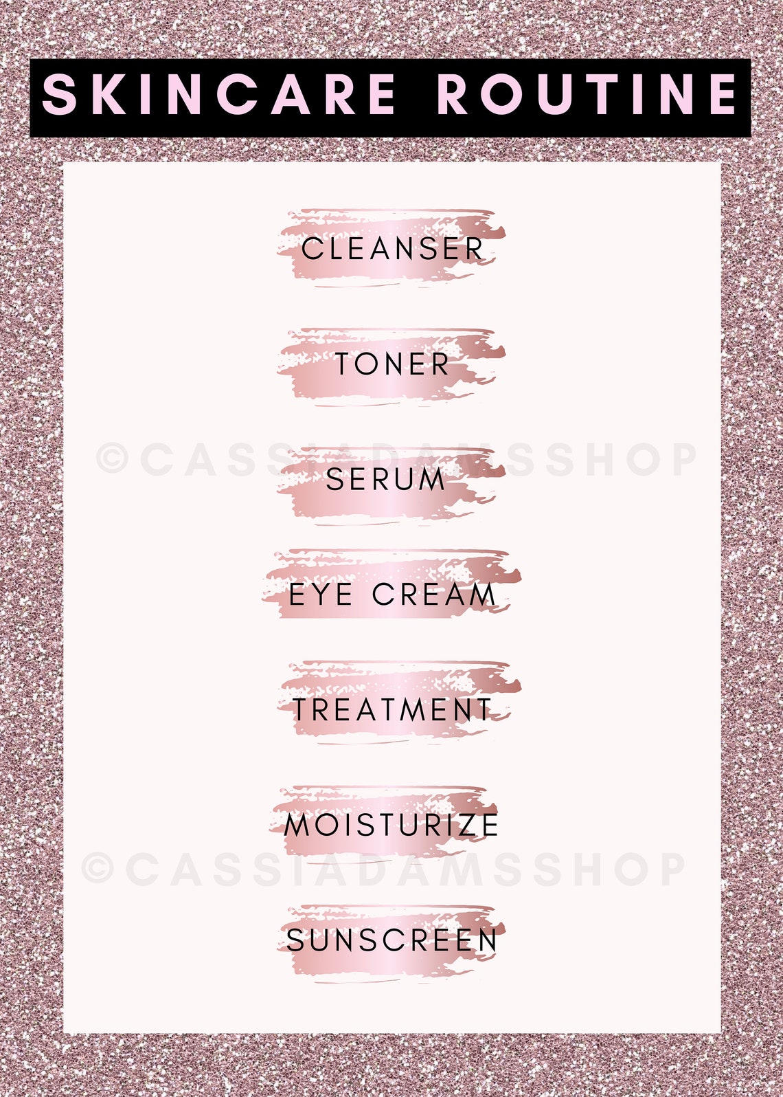 Skincare Routine Printable - Etsy
