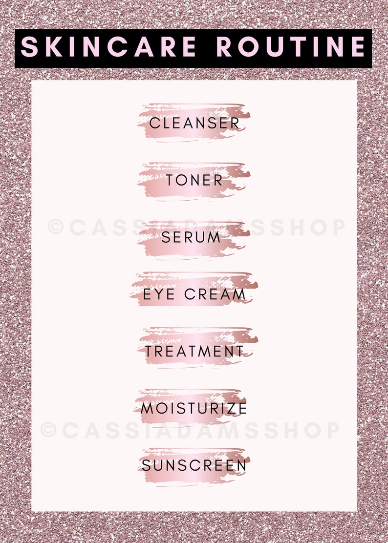Skincare Routine Printable - Etsy