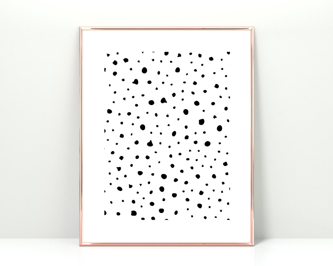 Polka Dots Wall Print | Chic Digital Downloads | Dalmatian Print Art ...