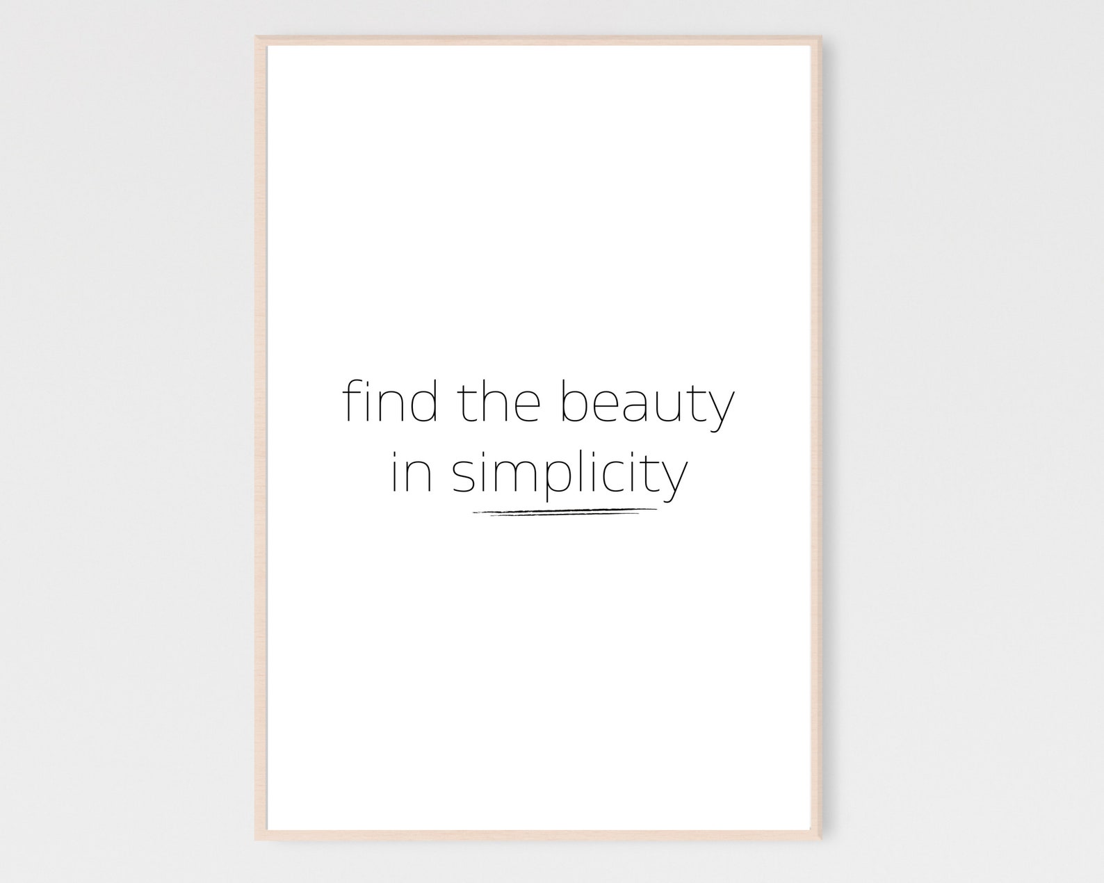 Find the Beauty in Simplicity Print, Simple Printable, Minimalist Sign ...