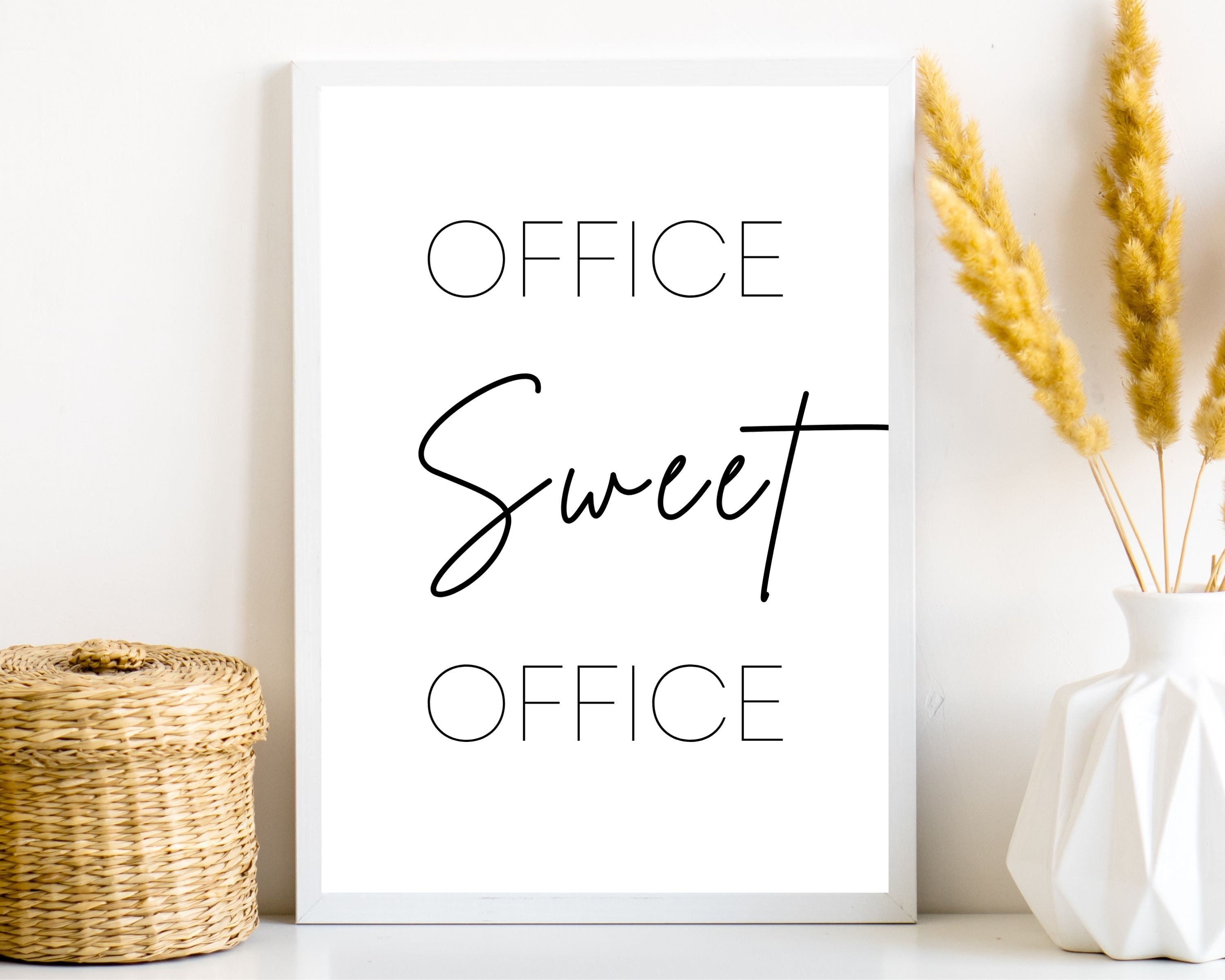 Office Sweet Office, Office Prints, Office Sign, Office Decoration ...