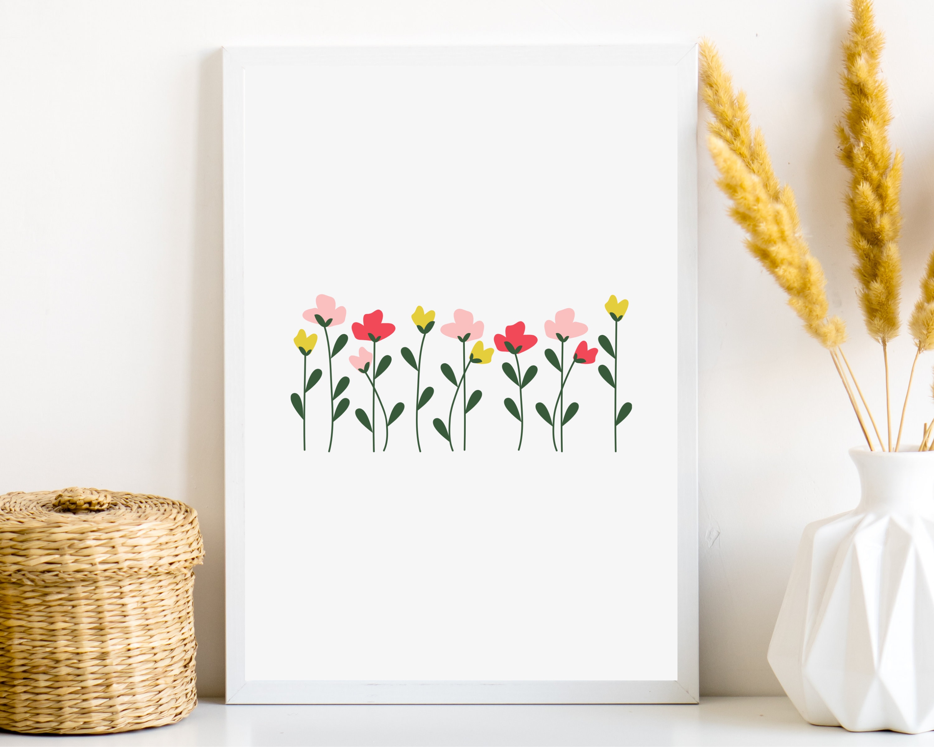 Floral Prints, Colorful Floral Print, Simple Floral Decor, Floral ...