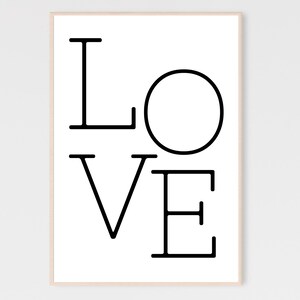 Love Sign | Love Print | Love Poster | Scandinavian Poster | Wall Art ...