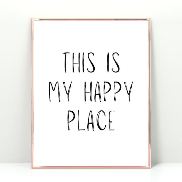 Happy Place Sign - Etsy