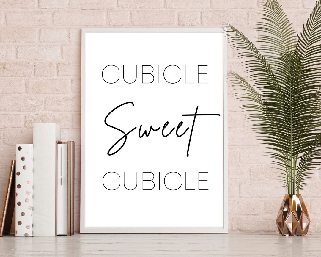 Cubicle Sweet Cubicle Printable, Gift for Intern, Cubicle Decor ...