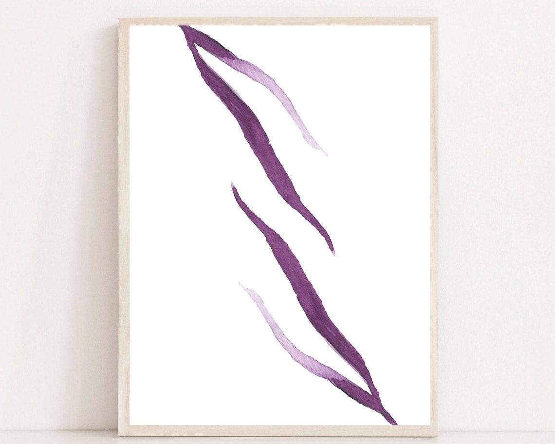 Set of 3 Printables Purple Abstract Wall Prints Abstract - Etsy