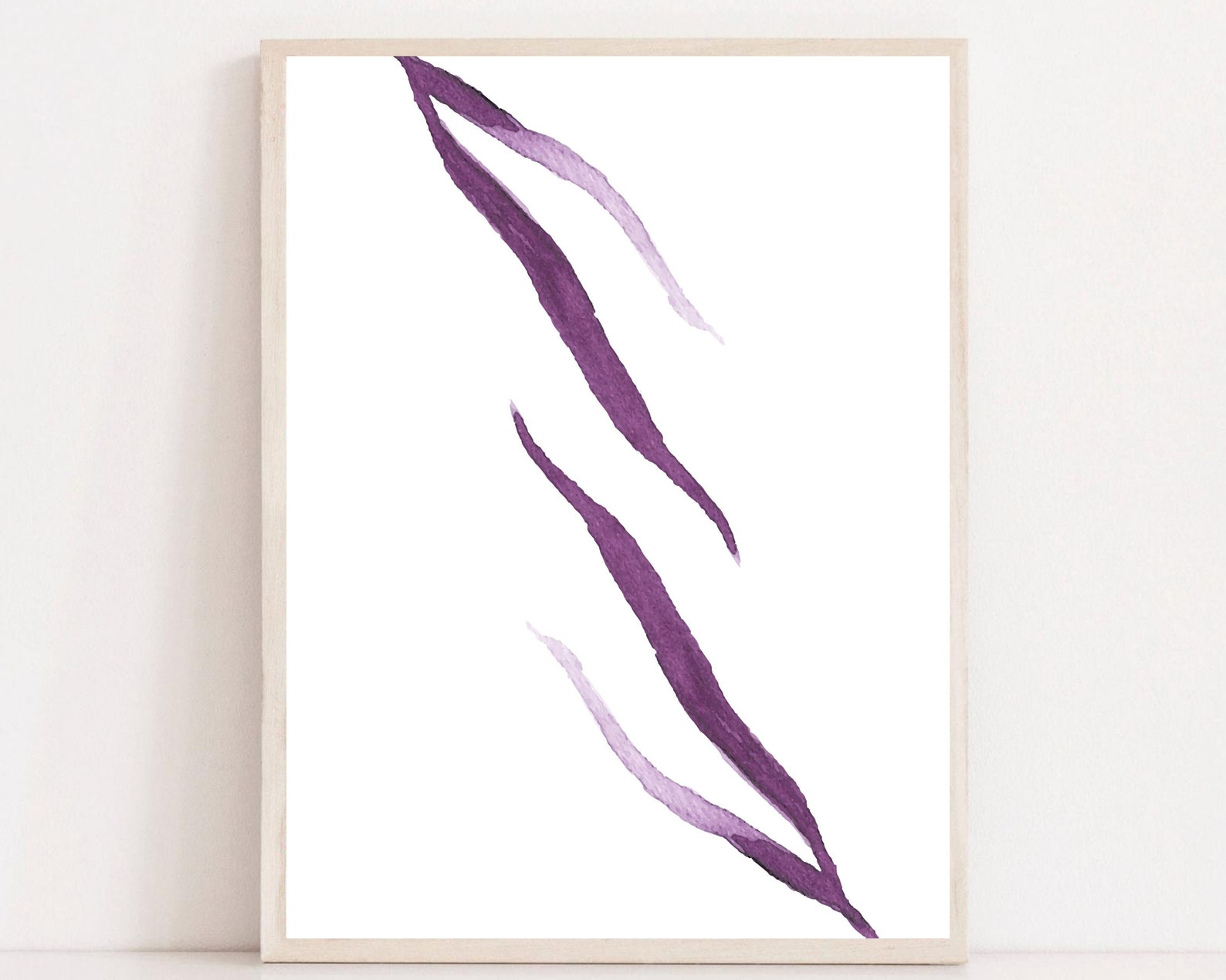 Set of 3 Printables, Purple Abstract Wall Prints, Abstract Poster ...