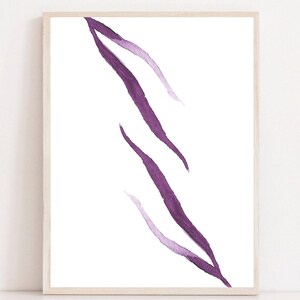Set of 3 Printables, Purple Abstract Wall Prints, Abstract Poster ...