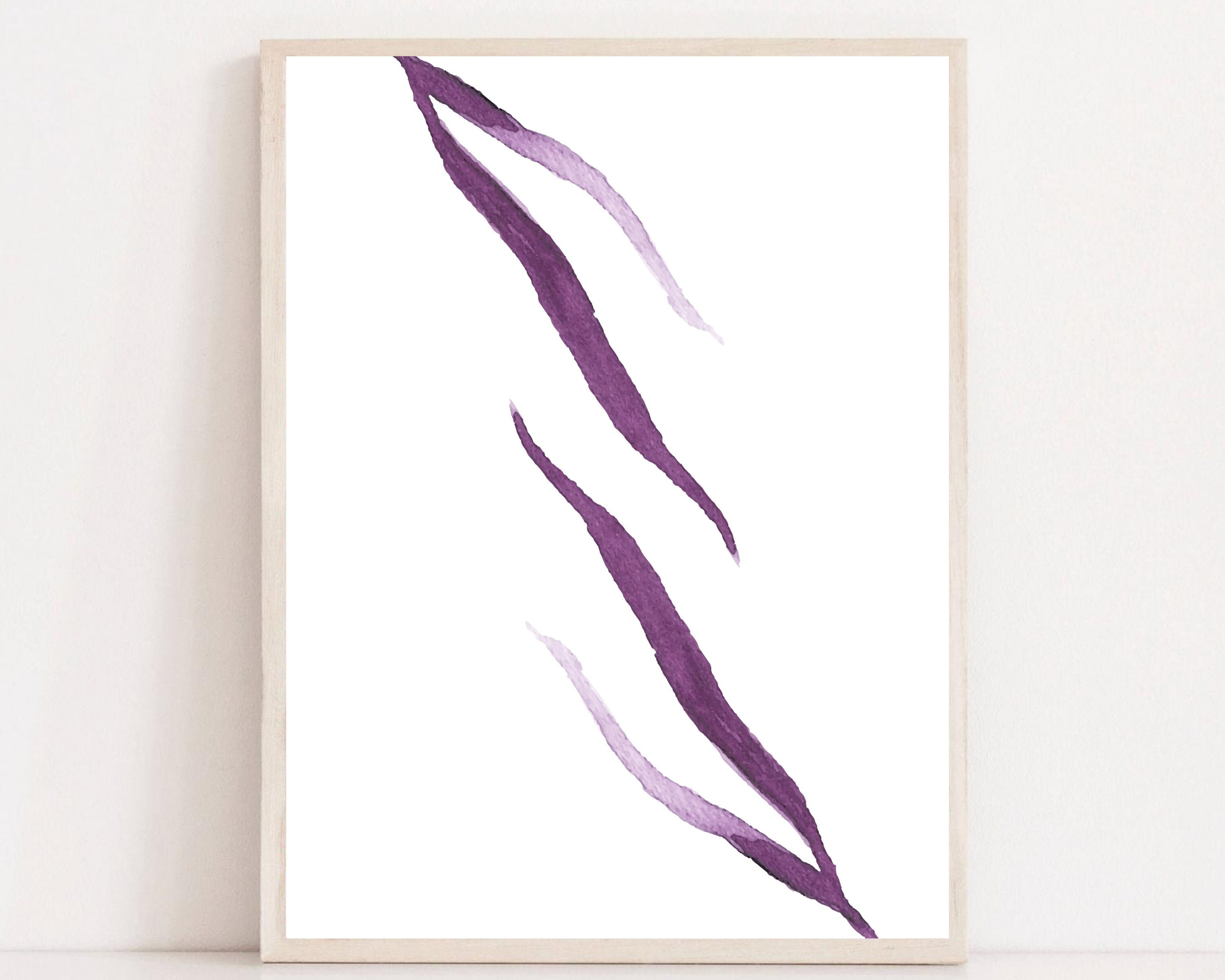 Set of 3 Printables, Purple Abstract Wall Prints, Abstract Poster ...
