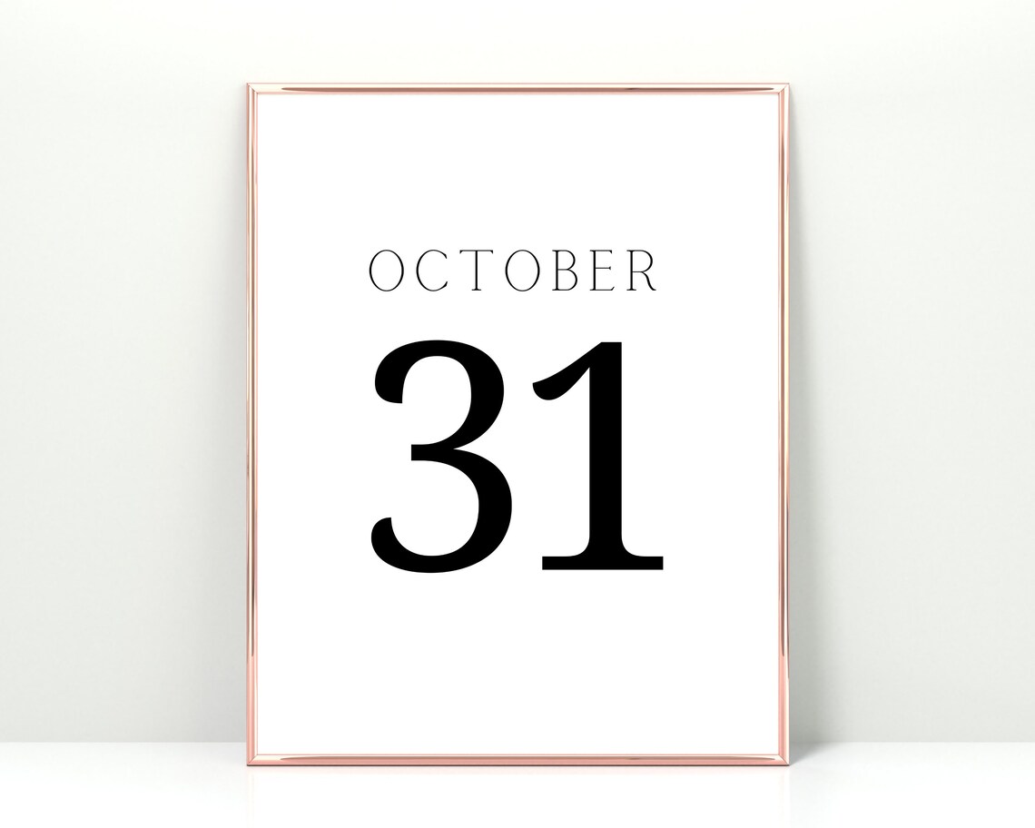 October 31 Printable, Cute Halloween Decor, October 31st Sign ...