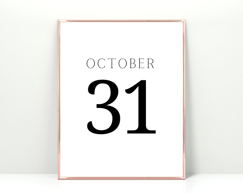 October 31 Printable, Cute Halloween Decor, October 31st Sign ...