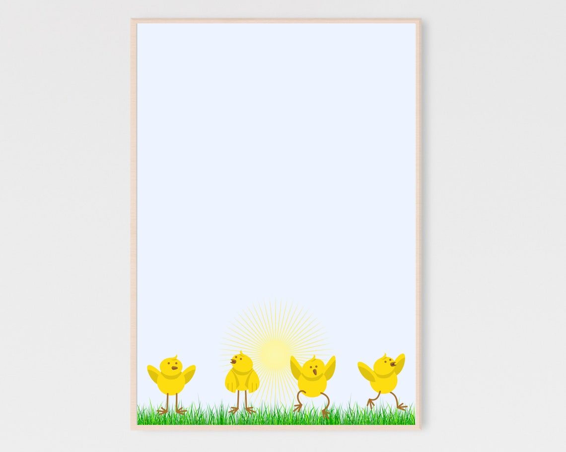 Spring Ducks for Kids Bedroom, Baby Chick Cartoon for Kids, Happy Ducks ...