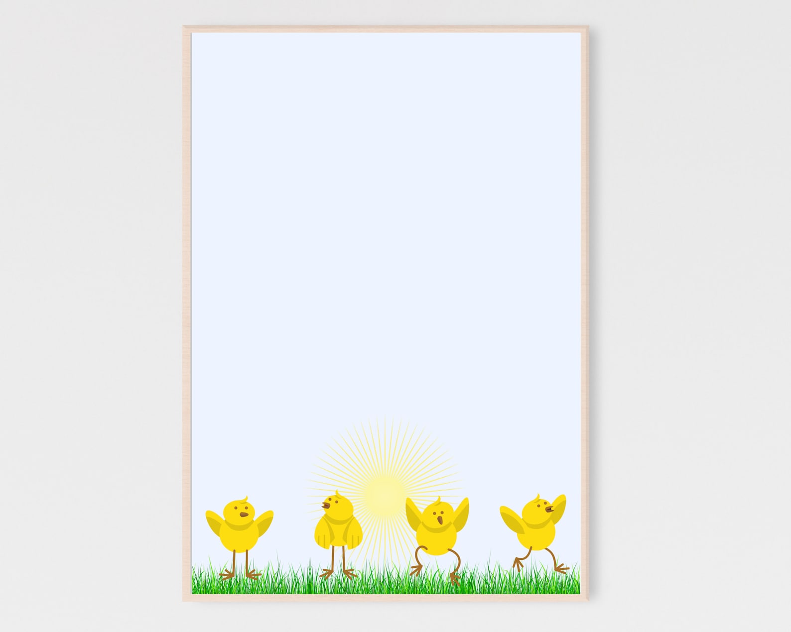 Spring Ducks for Kids Bedroom, Baby Chick Cartoon for Kids, Happy Ducks ...