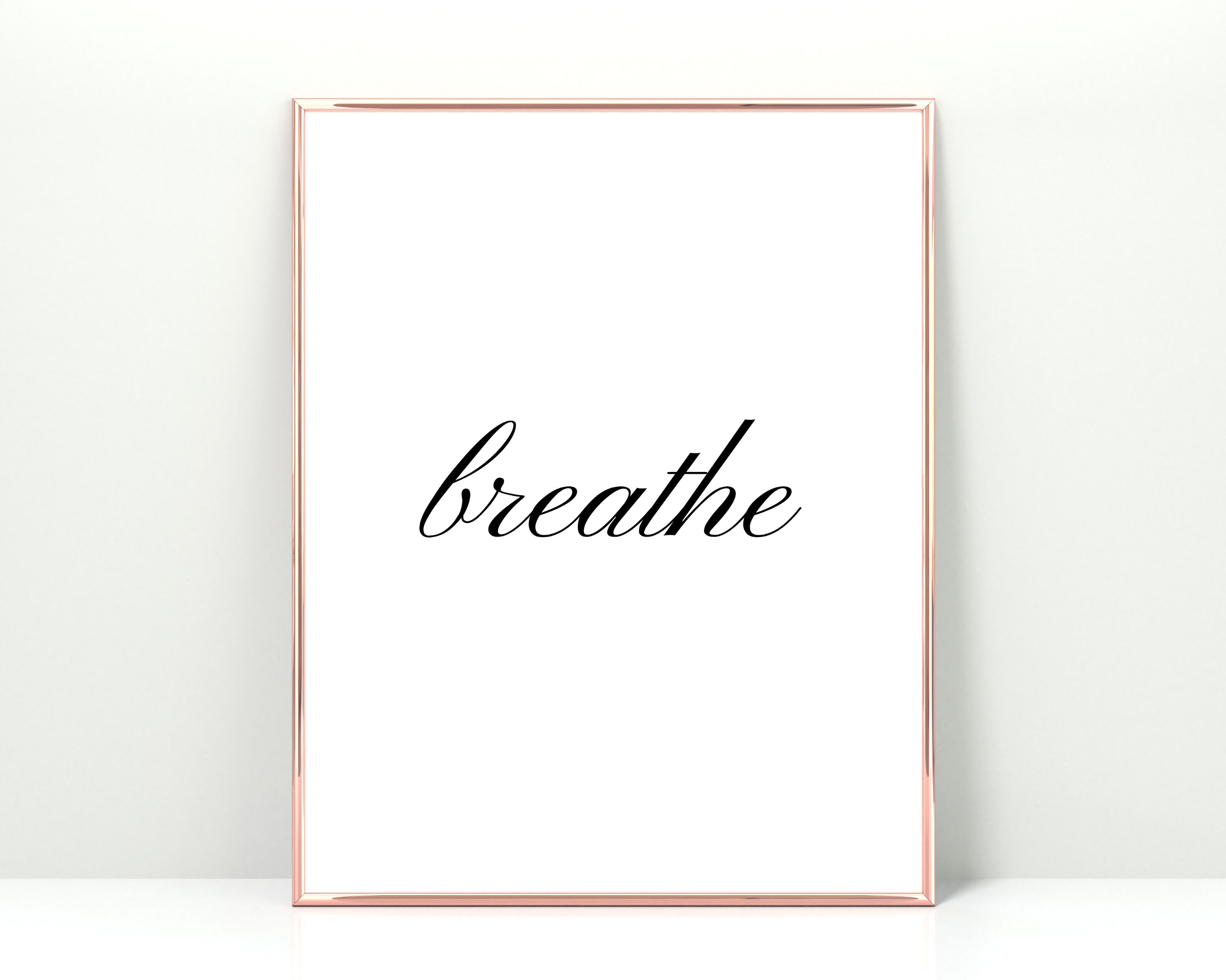 Breathe Print, Breathe Sign, Breathe Wall Art, Relaxing Printable, Home ...