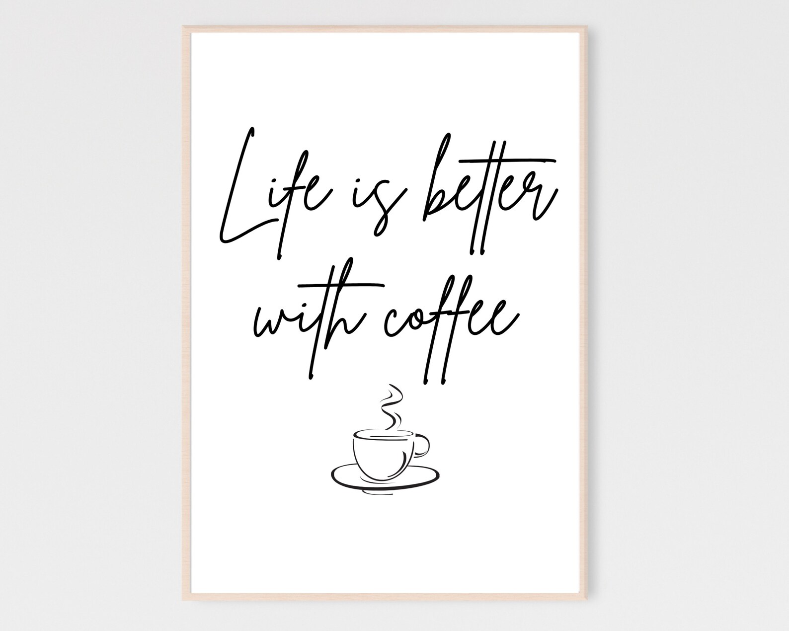 Life is Better With Coffee Sign, Coffee Printable, Coffee Bar Decor ...