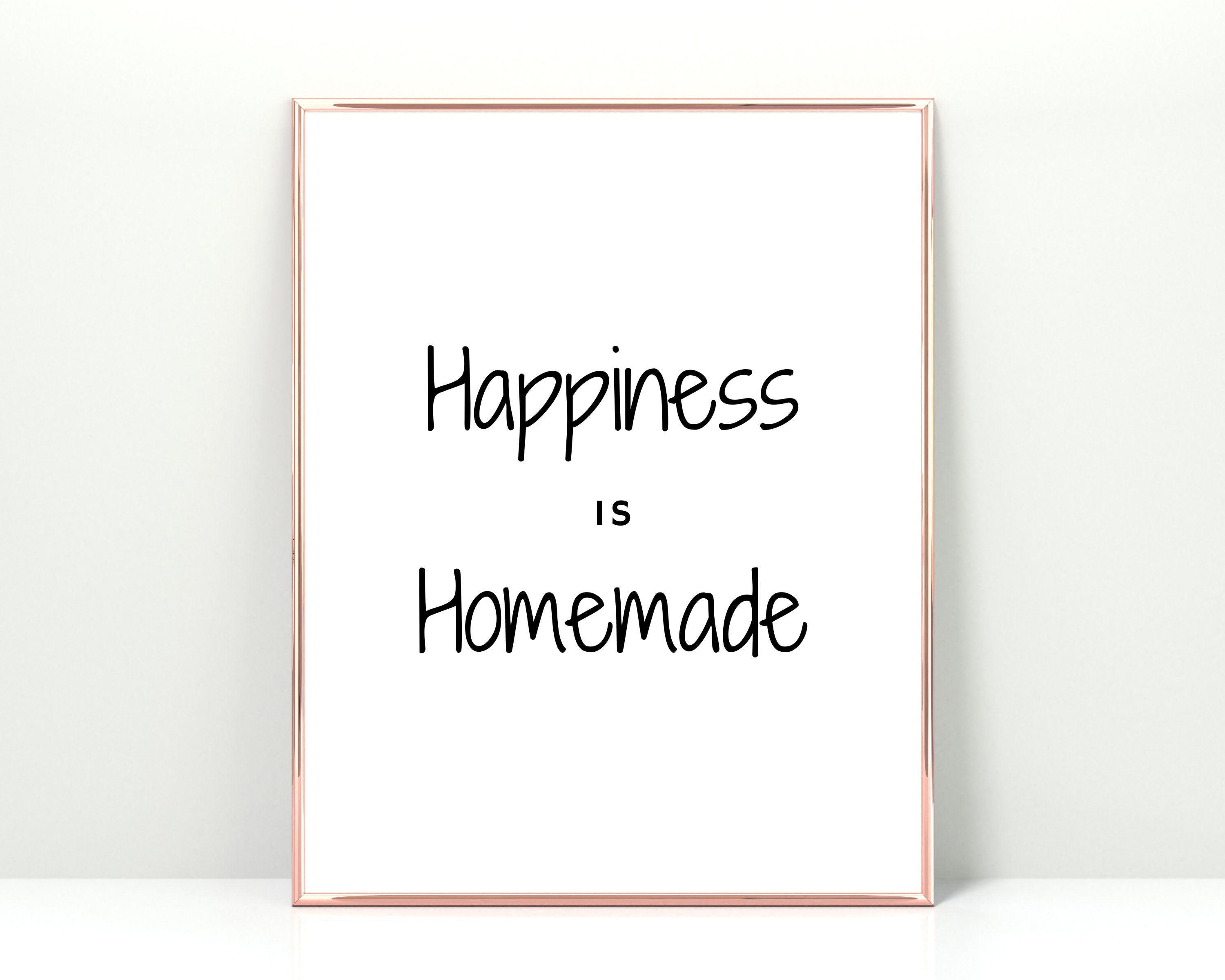 Happiness is Homemade Printable, Cute Wall Art, Kitchen Prints, Happy ...