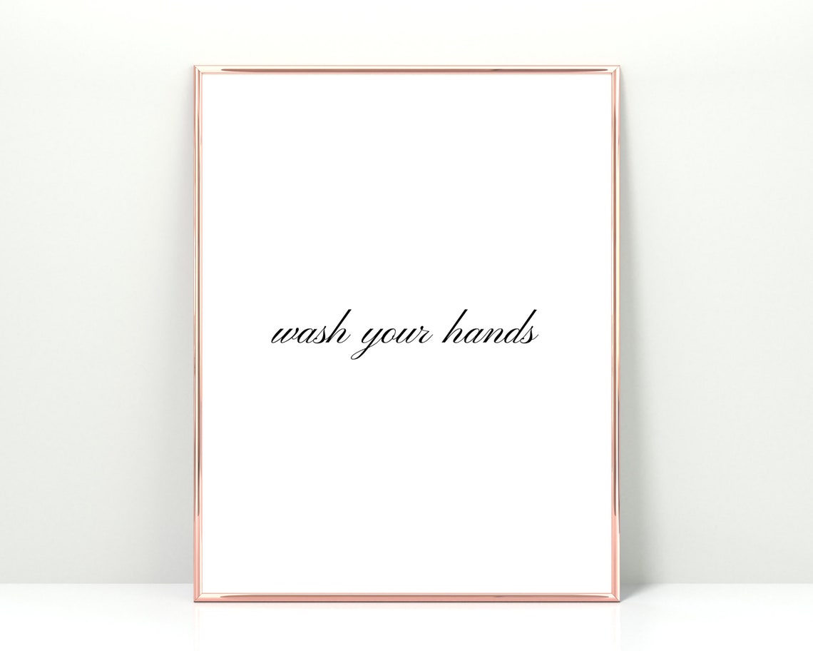 Wash Your Hands Prints, Was Your Hands Sign, Bathroom Sign, Bathroom ...