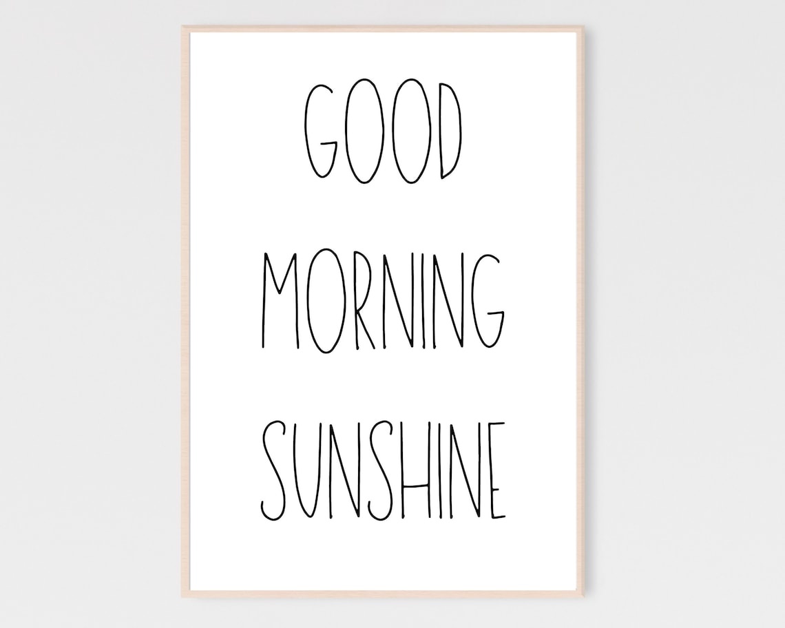Good Morning Sunshine Print, Good Morning Sunshine Wall Art, Nursery ...