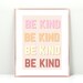 Be Kind Printable, Classroom Decor, Colorful Poster, Kids Colorful ...