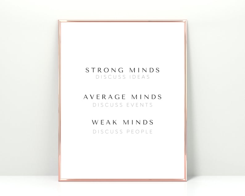 Strong Minds Printable, Motivational Poster, Strong Minds Discuss Ideas ...