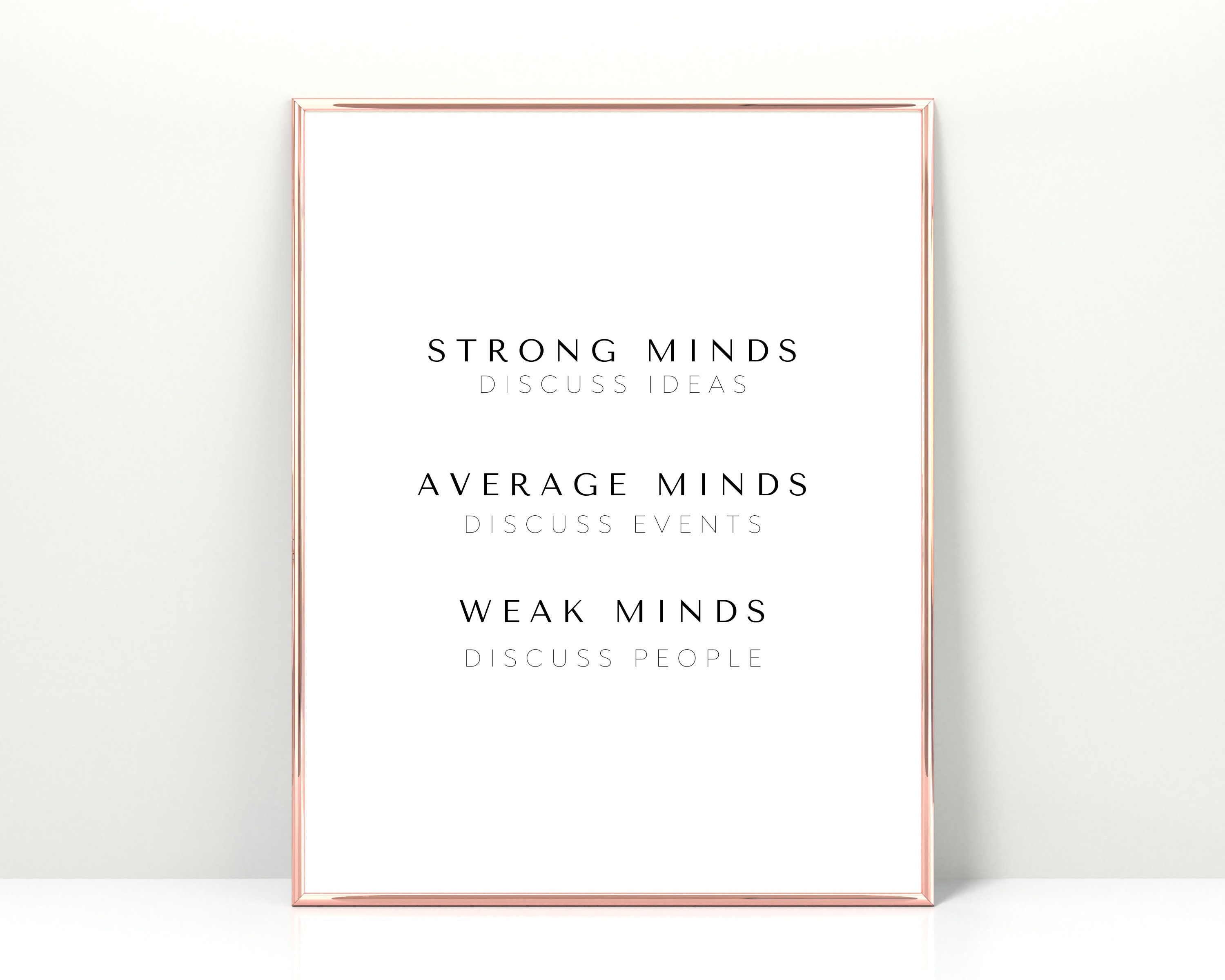 Strong Minds Printable, Motivational Poster, Strong Minds Discuss Ideas ...