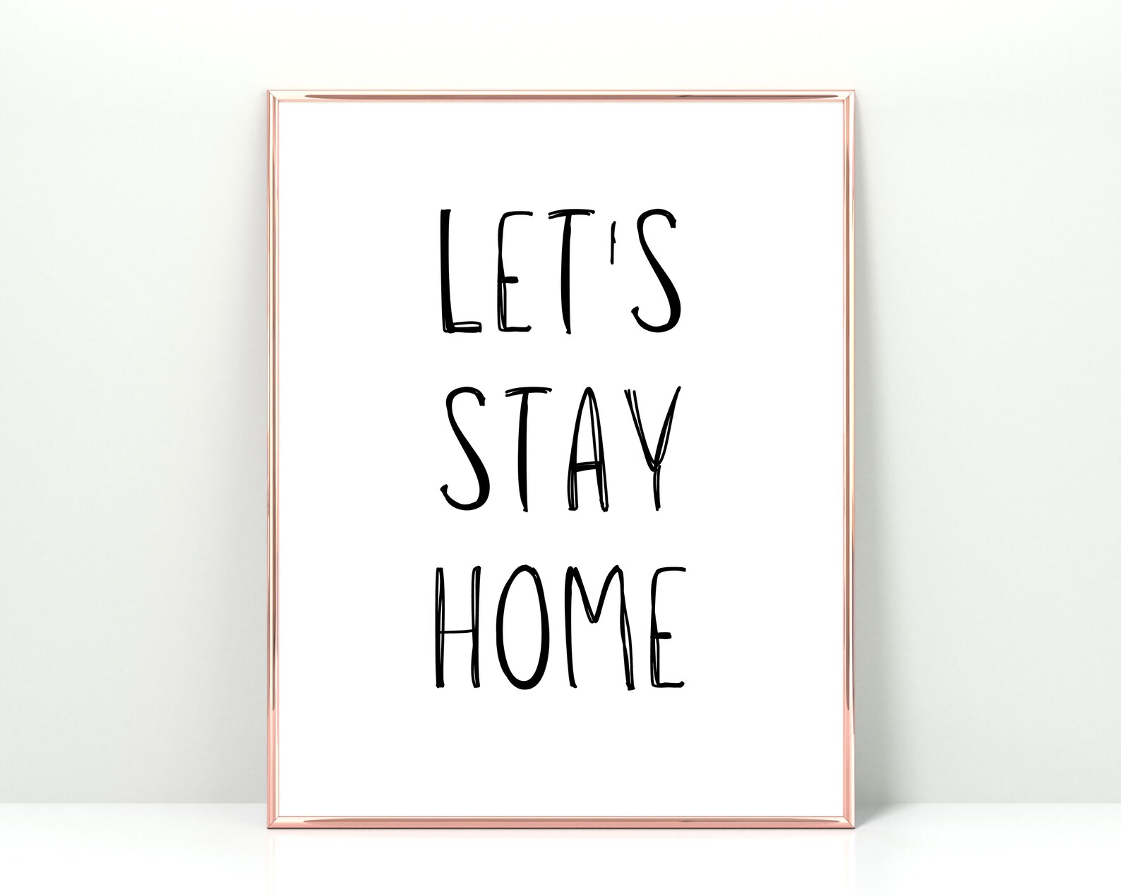 Let's Stay Home Printable, Stay Home Sign, Stay Home Poster, Home Decor ...