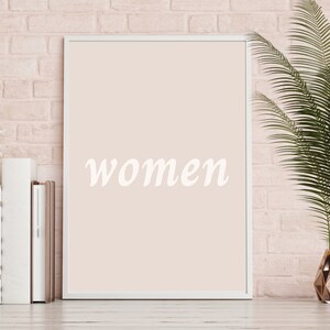 Women Printable, Women Sign, Beige Printable, Chic Women Poster, Brown ...