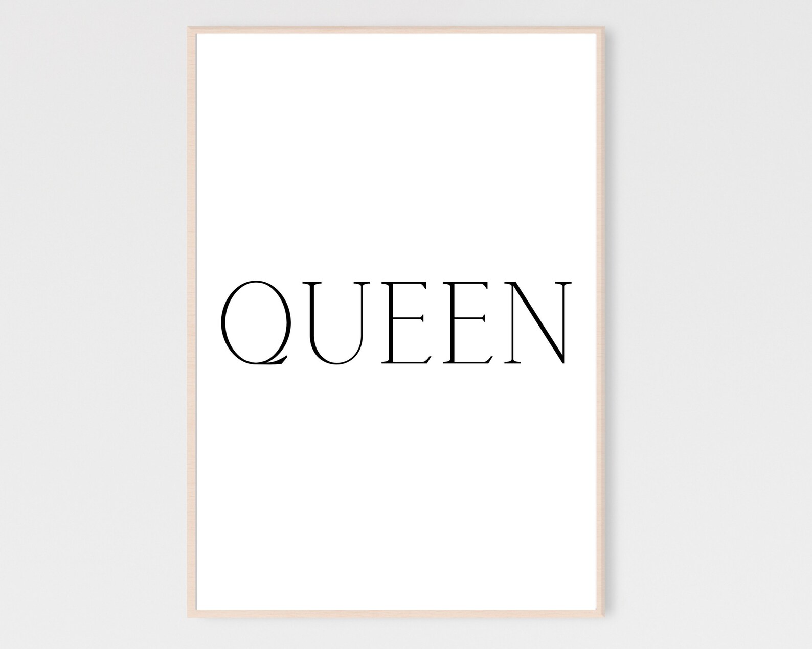 QUEEN Print, Queen Printable, Queen Wall Decor, Bedroom Prints, Fashion ...