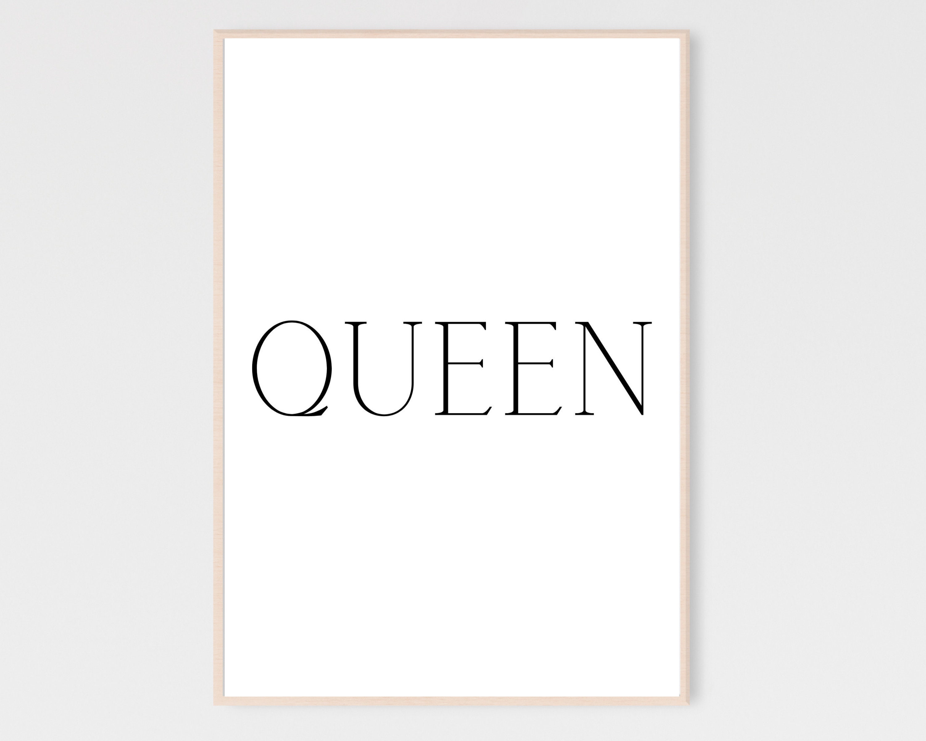 QUEEN Print, Queen Printable, Queen Wall Decor, Bedroom Prints, Fashion ...