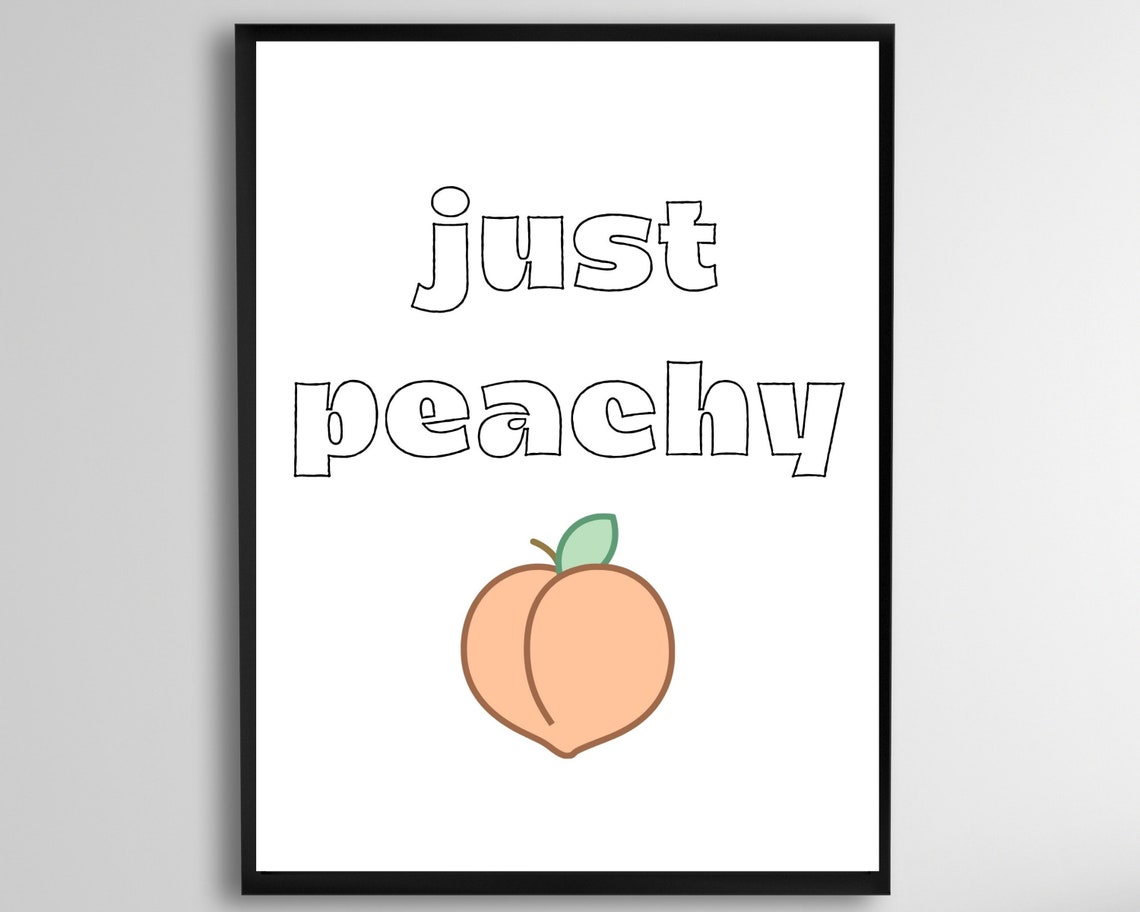 Just Peachy Printable Just Peachy Poster Boho Wall Decor - Etsy