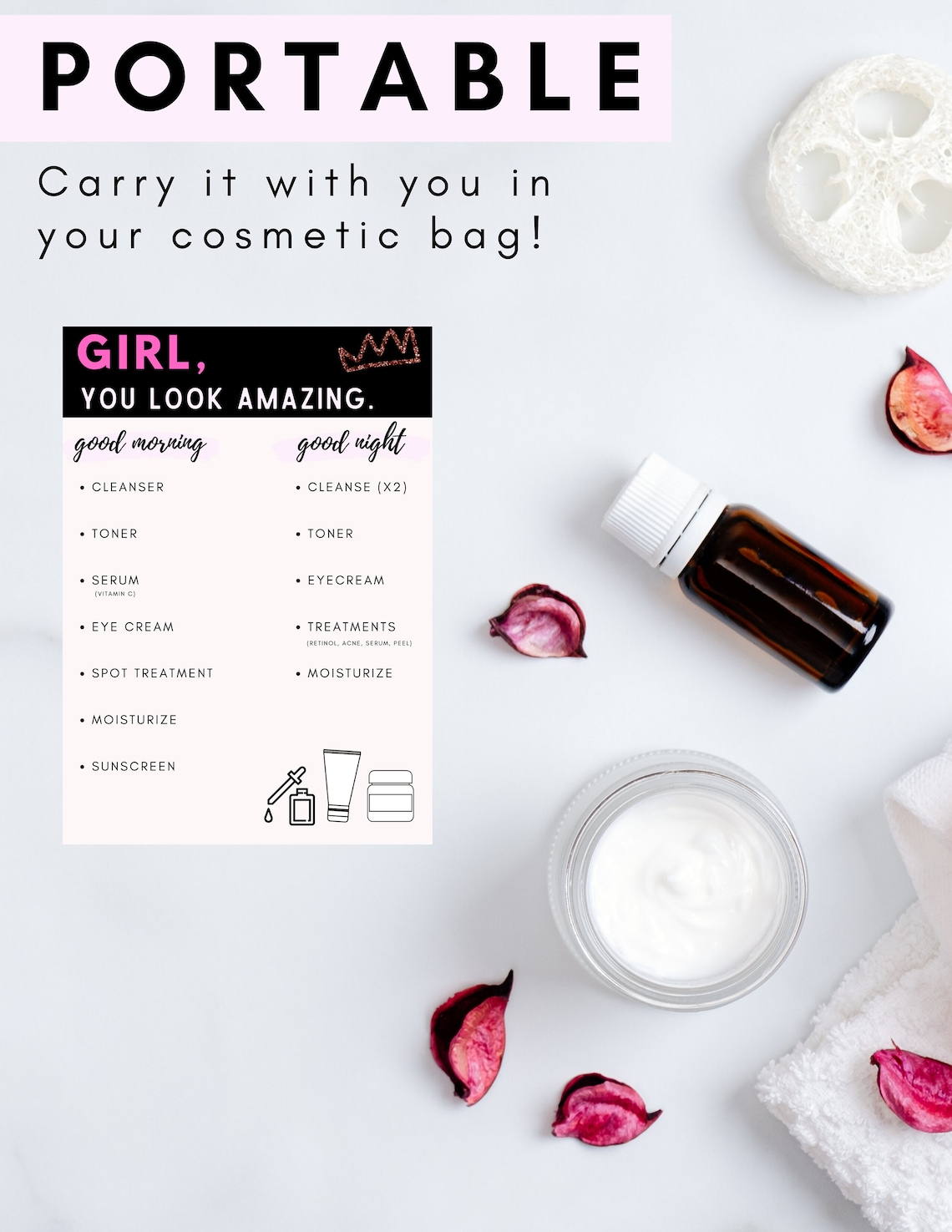 Skincare Routine Printable Skincare Printable - Etsy