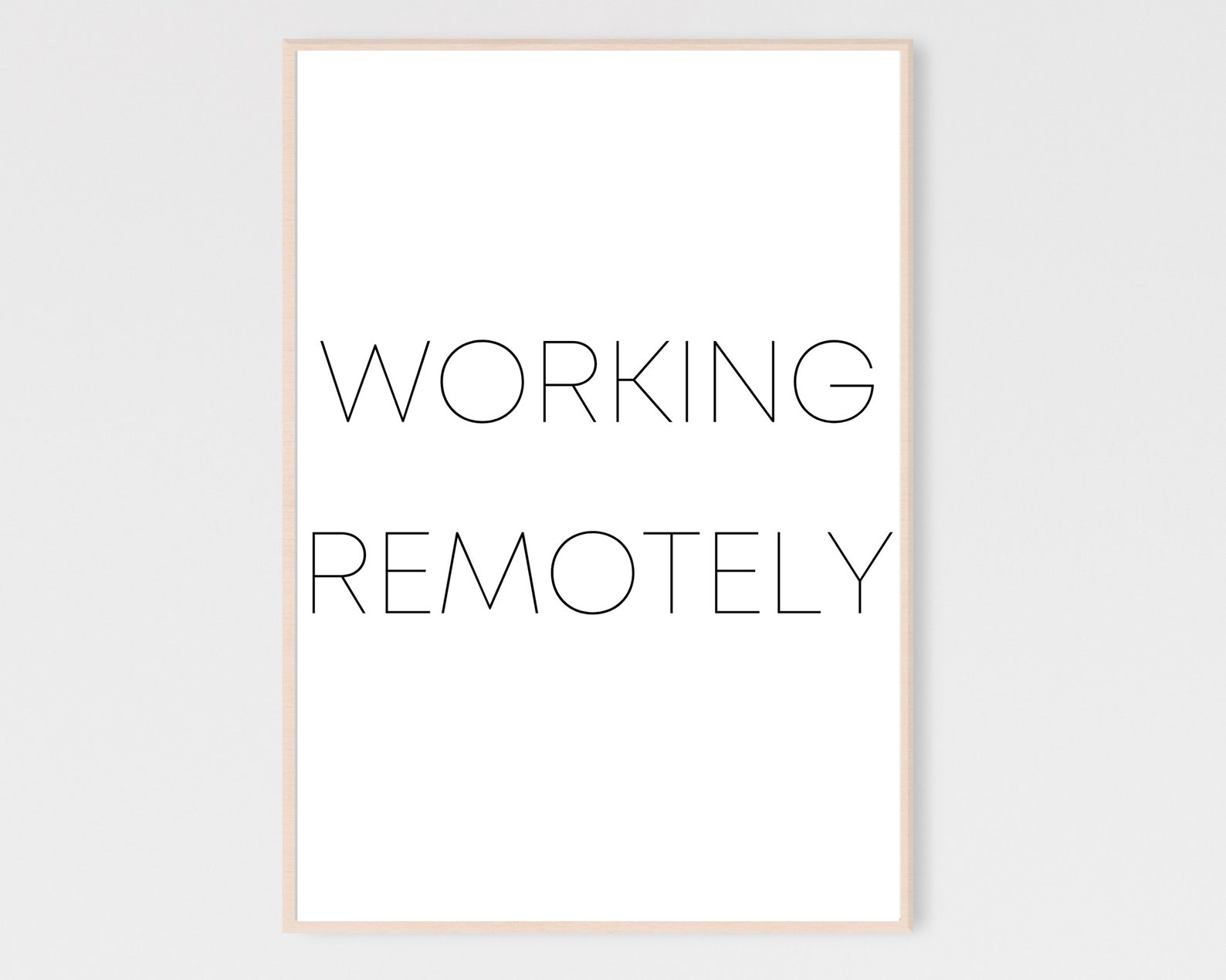 Working Remotely Sign, Working Remote Wall Art, Cute Work From Home ...