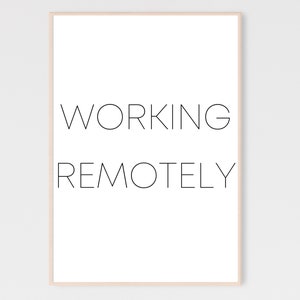 Working Remotely Sign, Working Remote Wall Art, Cute Work From Home ...