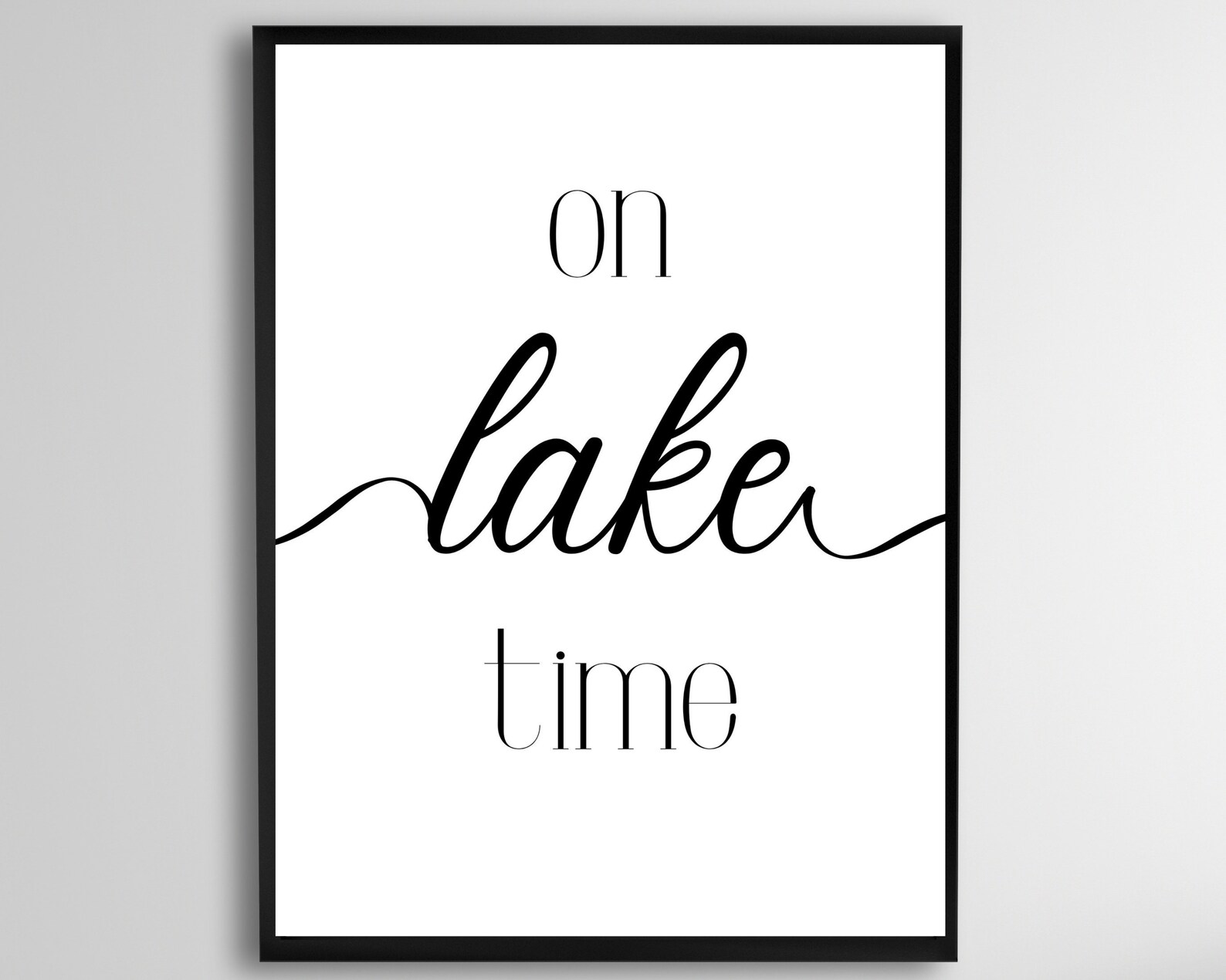 On Lake Time Printable, on Lake Time Sign, Lake House Decor, Lake ...