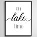 On Lake Time Printable, on Lake Time Sign, Lake House Decor, Lake ...