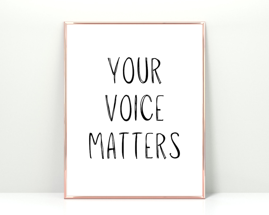 Your Voice Matters Diversity Print Poster Classroom Decor | Etsy