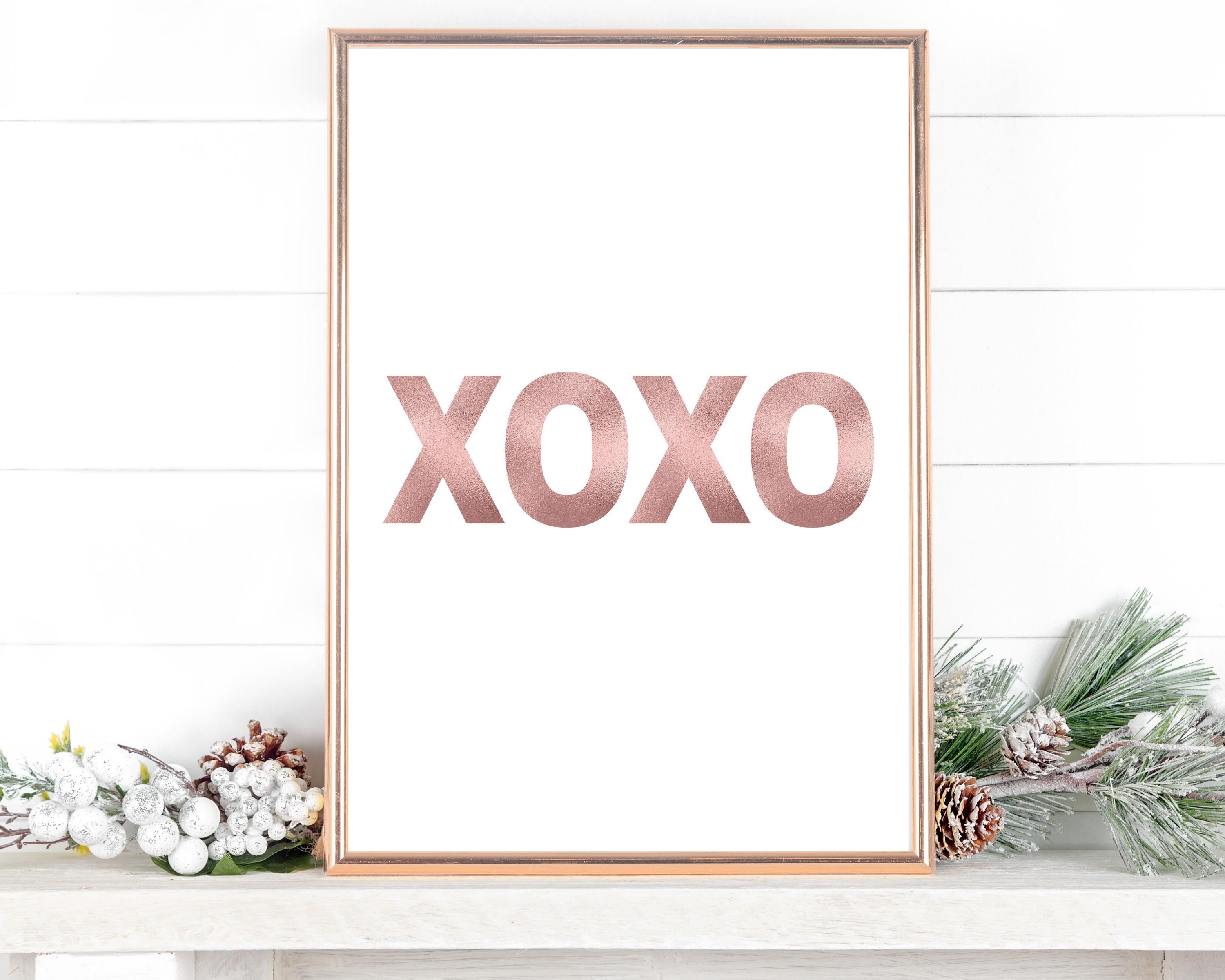 XOXO Wall Prints Glam Prints Rose Gold Prints Xo Art Pink Wall Prints ...