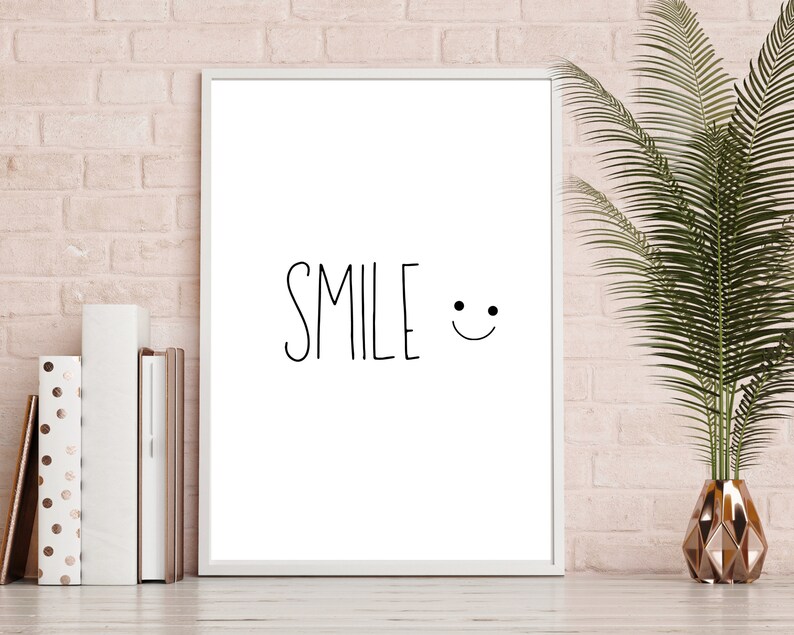 SMILE Printable, Smile Poster, Smile Wall Art, Happy Printables ...
