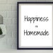 Happiness is Homemade Printable, Cute Wall Art, Kitchen Prints, Happy ...