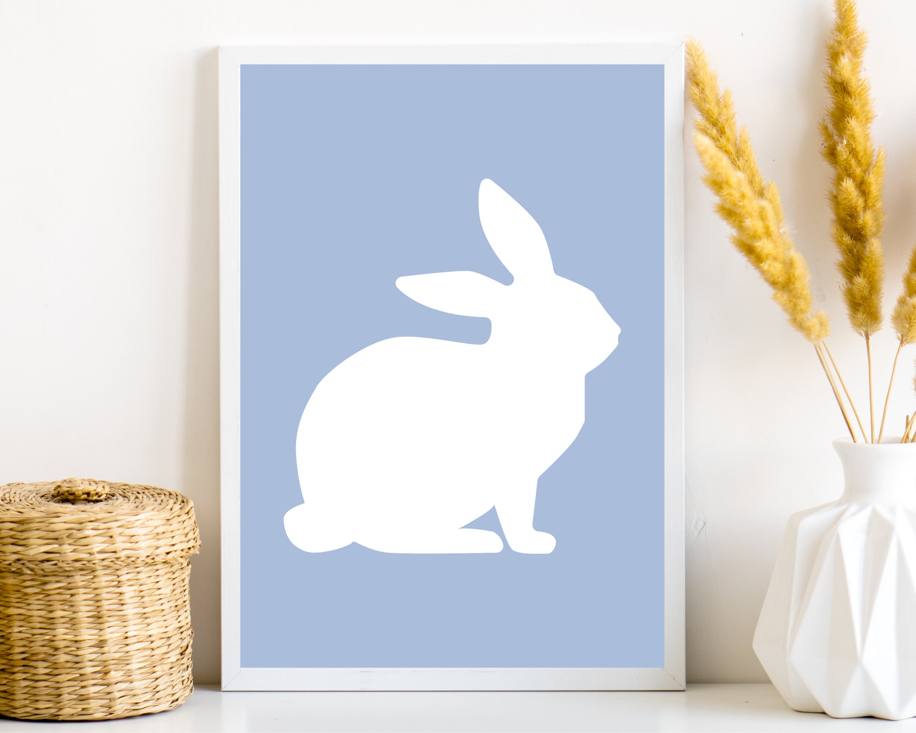 Blue Bunny Printable Easter Bunny Print Easter Prints Bunny | Etsy