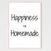 Happiness is Homemade Printable, Cute Wall Art, Kitchen Prints, Happy ...