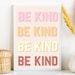 Be Kind Printable, Classroom Decor, Colorful Poster, Kids Colorful ...